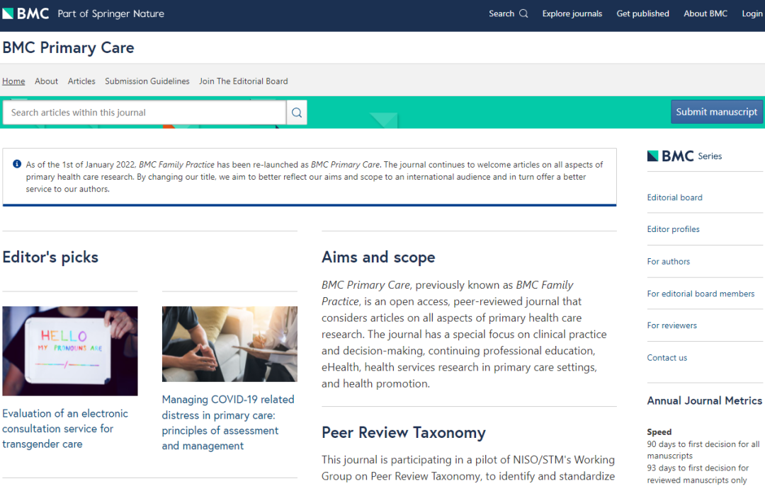 BMC杂志社旗下的这11本期刊不再被SCI收录_美必思医学编译