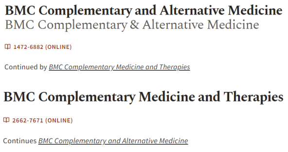BMC杂志社旗下的这11本期刊不再被SCI收录_美必思医学编译