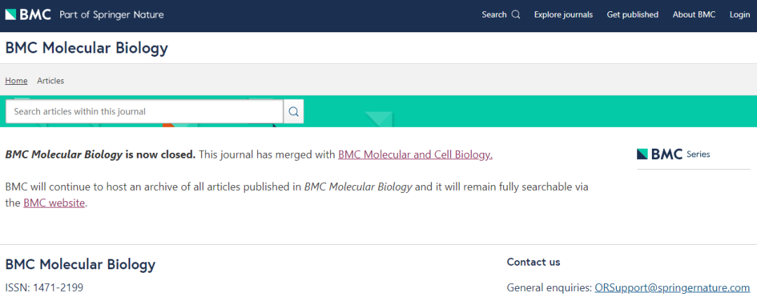 BMC杂志社旗下的这11本期刊不再被SCI收录_美必思医学编译
