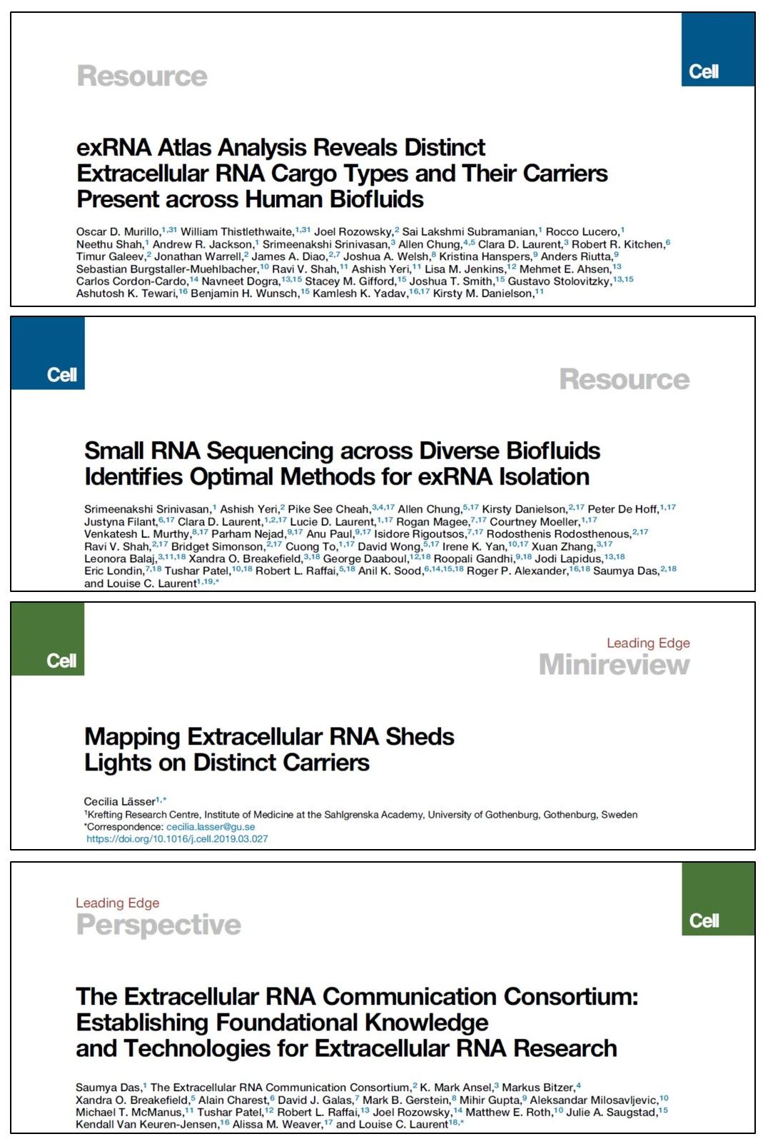 聚焦Cell报道:认识细胞外exRNA和ERCC_美必思医学编译